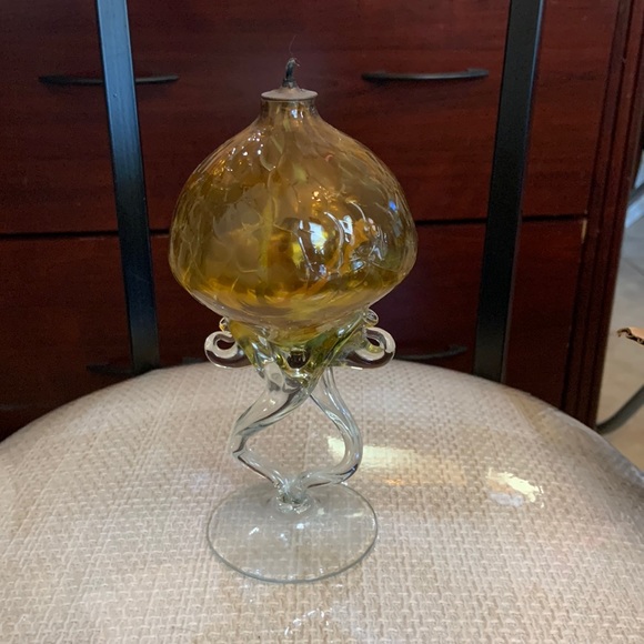 jozefina Krosno | Art | Vintage Jozefina Krosno Art Glass Oil Lamp Hand ...